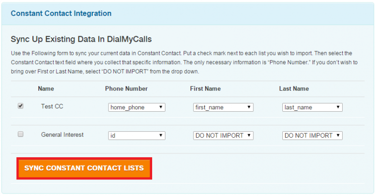 Constant Contact Integration | SMS Texting & Calling
